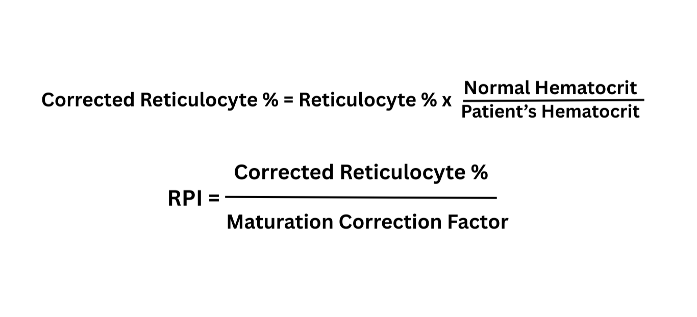 Corrected Reticulocyte Percentage - Reticulocyte Production Index (RPI) - MedCalculator